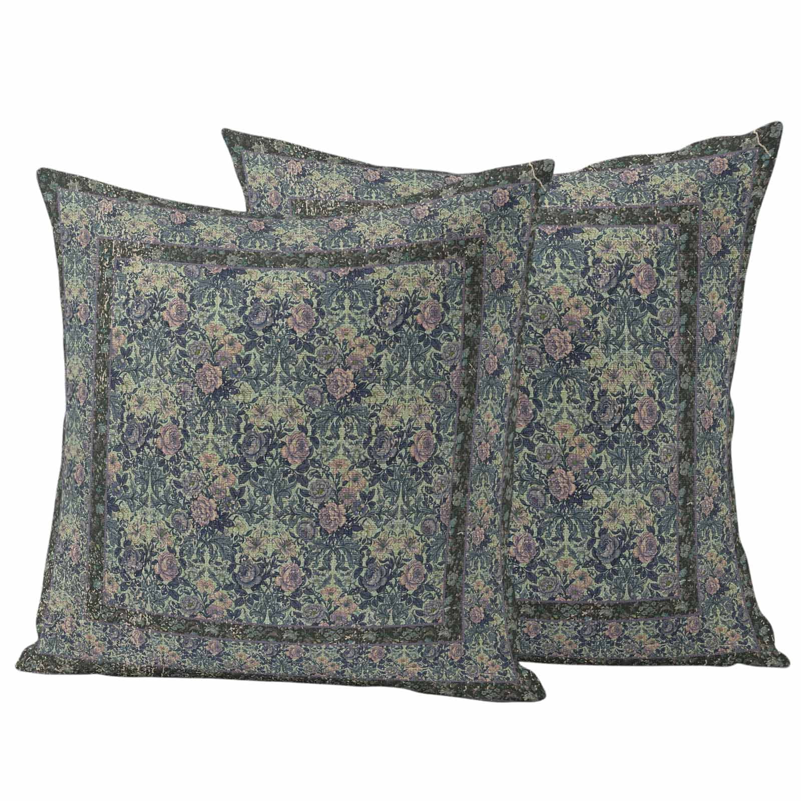 Bohemian Outdoor Waterproof Pillow Covers Set of 2, Green Vintage ...