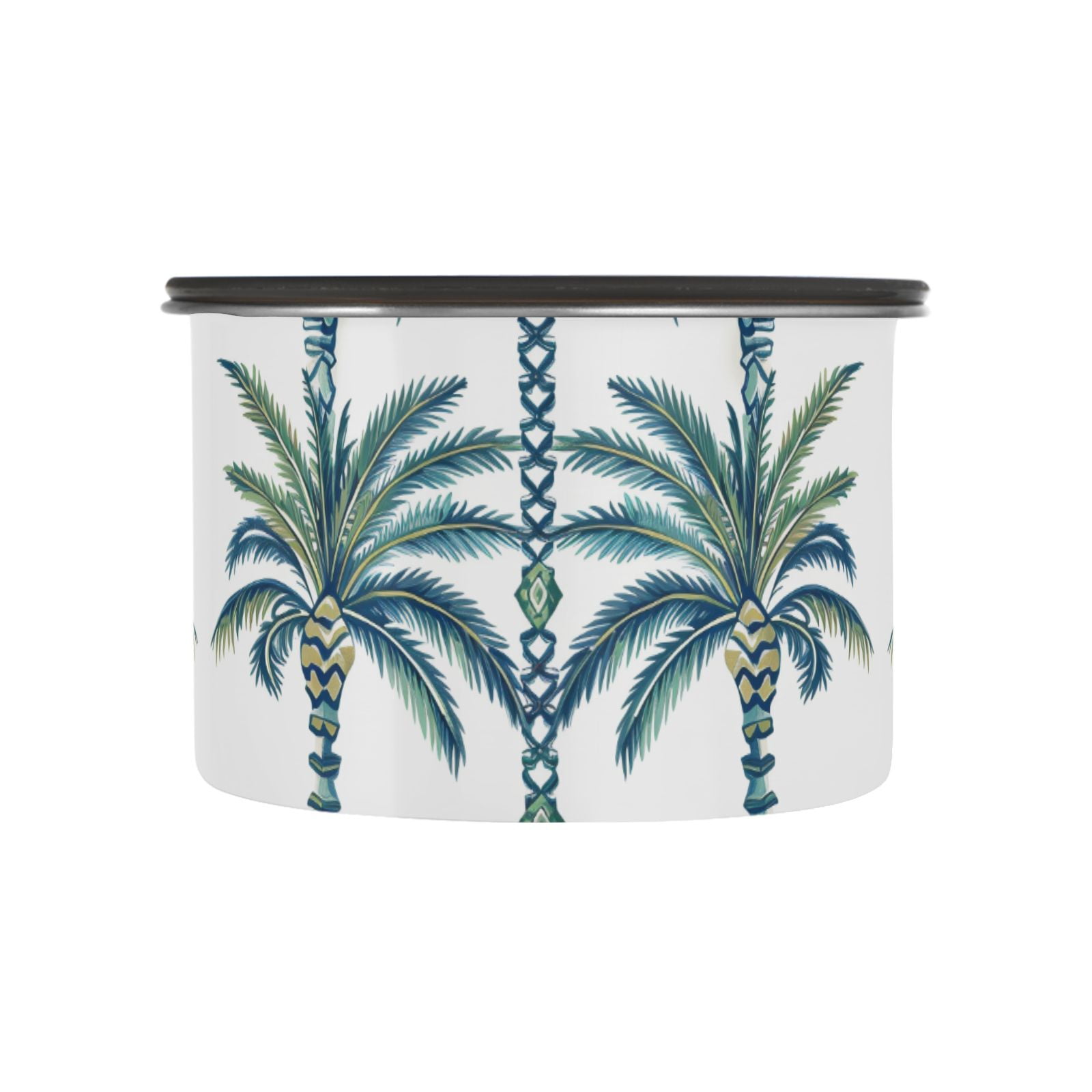 Bohemian Palm Trees Airtight Coffee Bean Canister 17oz Food Storage ...