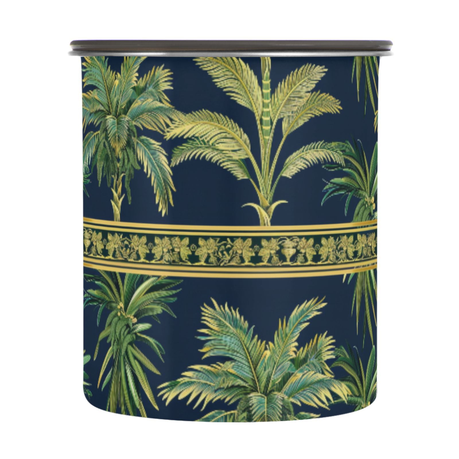 Bohemian Palm Trees Leaves Airtight Coffee Bean Canister 30oz Food ...