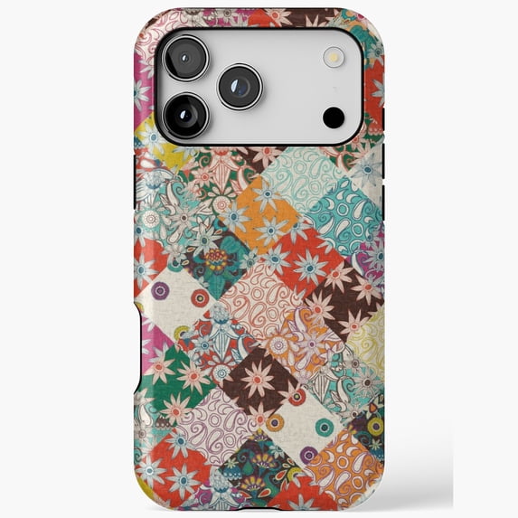 Bohemian Patchwork Floral Paisley for iPhone Case 11 through 17 Pro Max ...