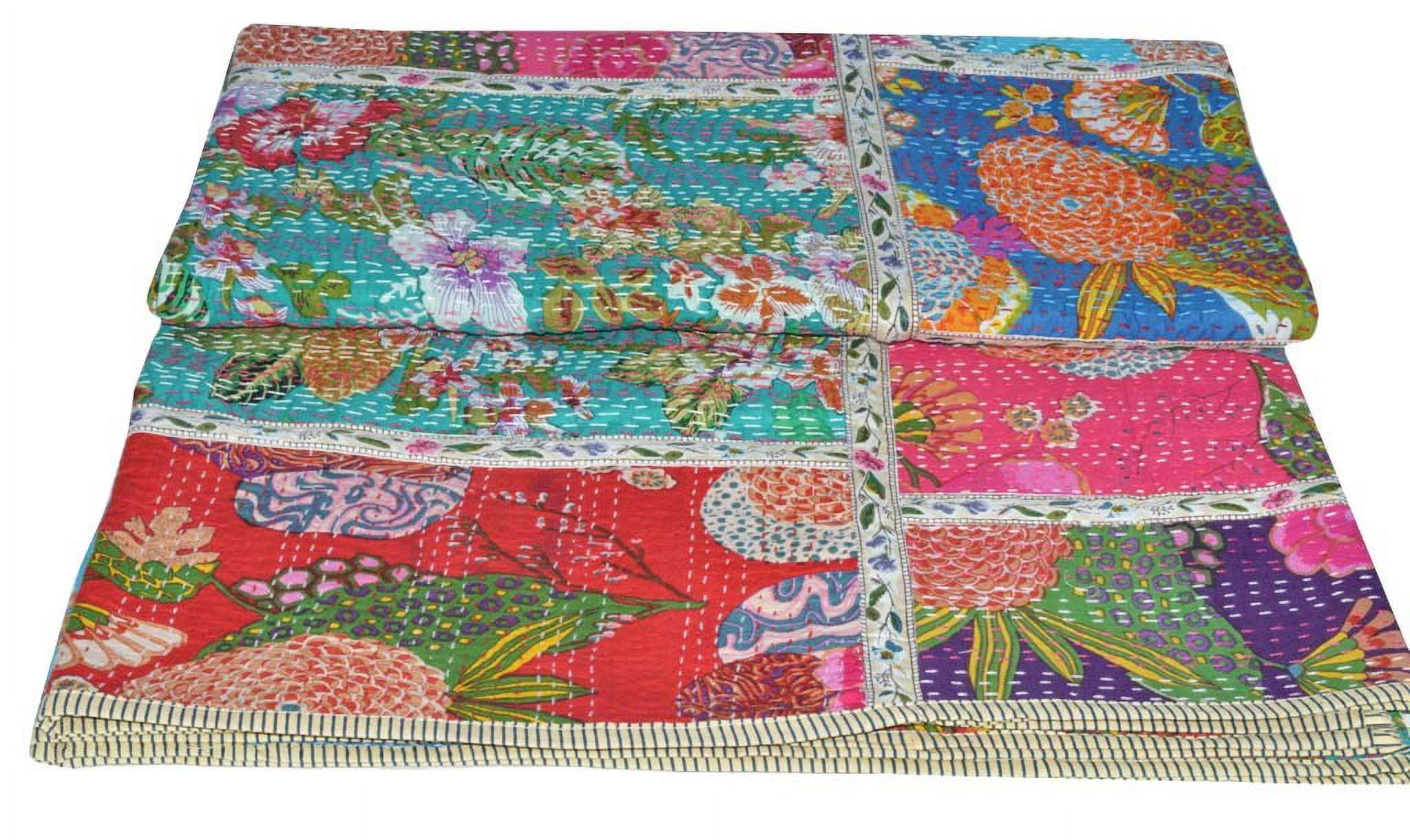 Bohemian Patchwork Quilt Kantha Quilt Handmade Vintage Quilts Boho ...