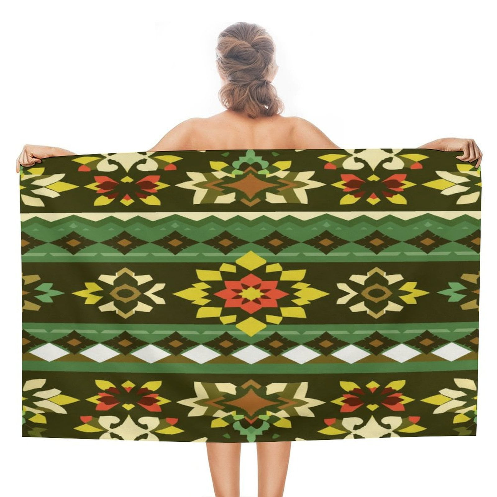 Bohemian Pattern Beach Towel Absorbent Bath Towel Big Quick-drying ...