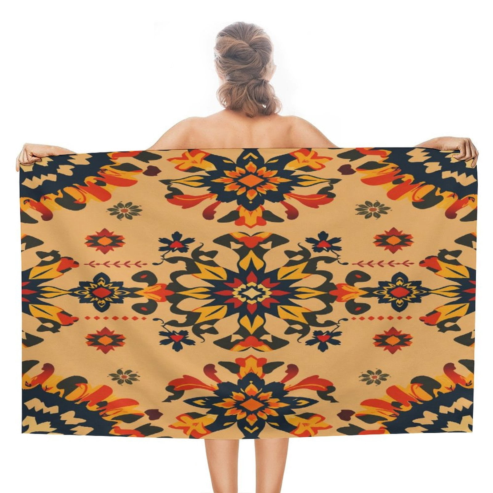 Bohemian Pattern Beach Towel Absorbent Bath Towel Big Quick-drying ...