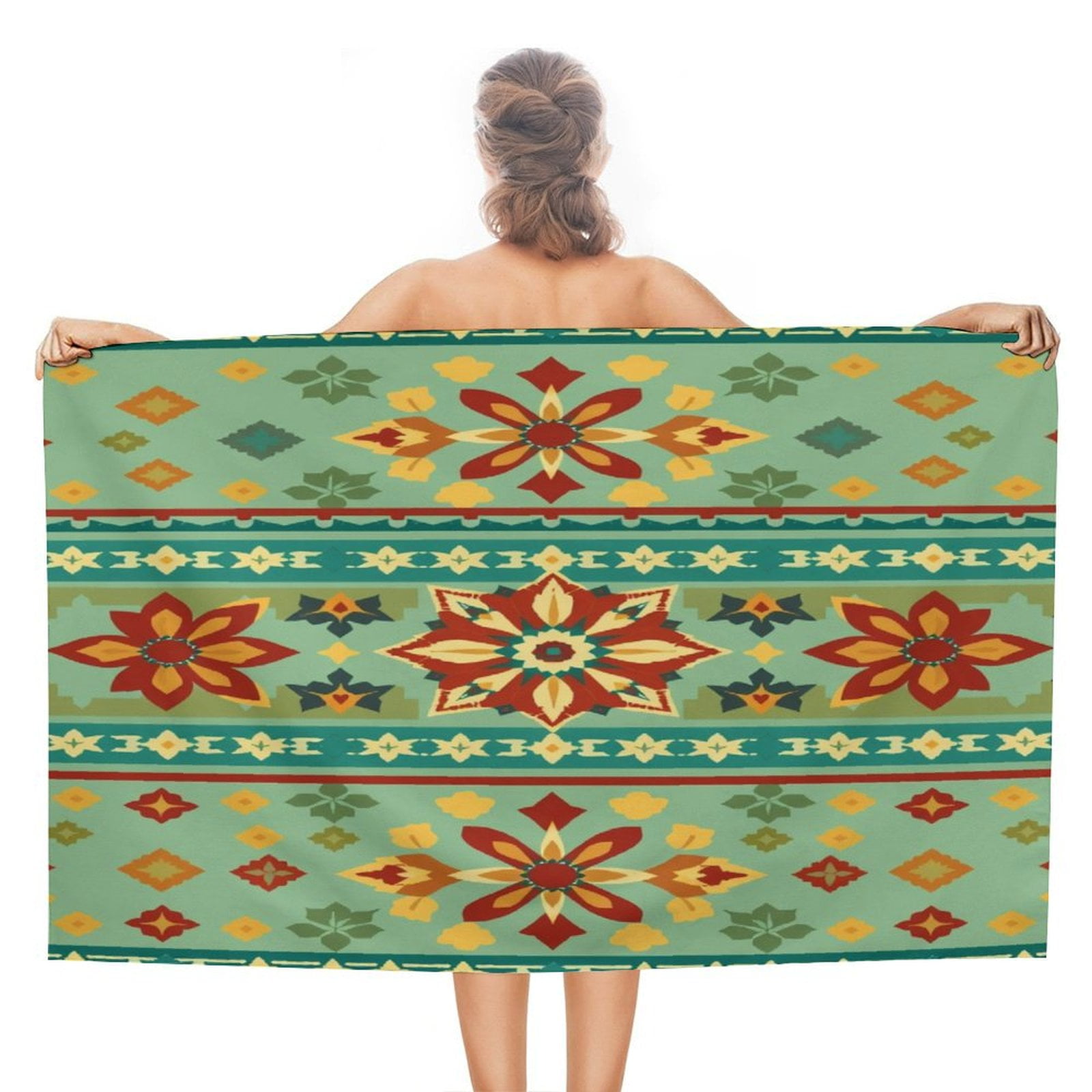 Bohemian Pattern Beach Towel Color Pool Beach Towel Outside Birthday ...