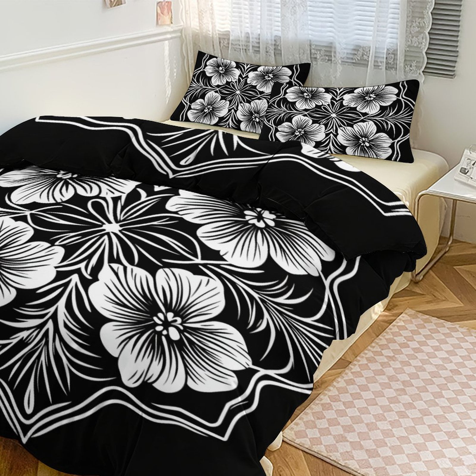 Bohemian Pattern Bedding Sets Twin Duvet Cover 3 Piece Cute Bed Set for ...