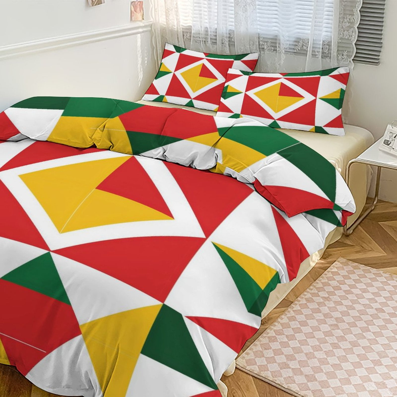 Bohemian Pattern Bedding Sets Twin Duvet Cover 3 Piece Cute Bed Set for ...