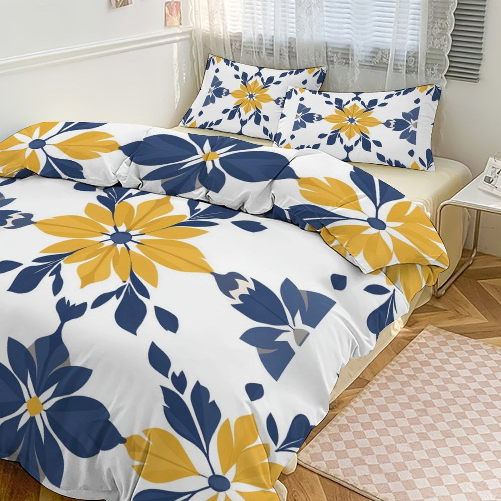 Bohemian Pattern Bedding Sets Twin Duvet Cover 3 Piece Cute Bed Set for ...