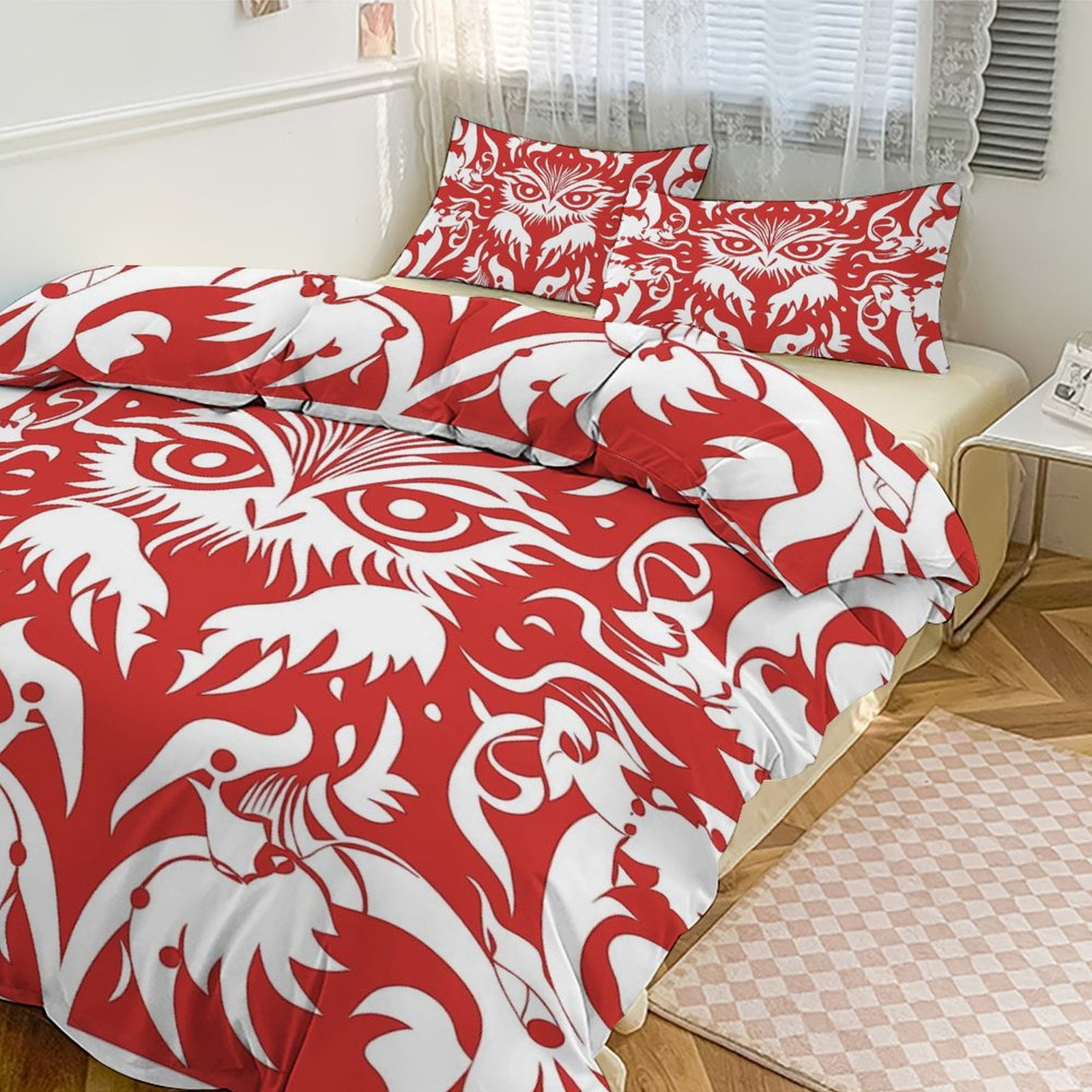 Bohemian Pattern Bedding Sets Twin Duvet Cover 3 Piece Cute Bed Set for ...