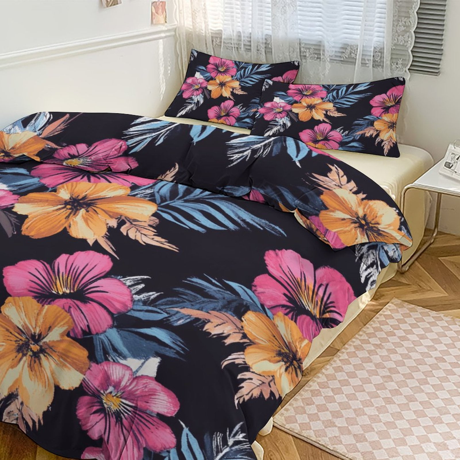 Bohemian Pattern Bedding Sets Twin Duvet Cover 3 Piece Cute Bed Set for ...