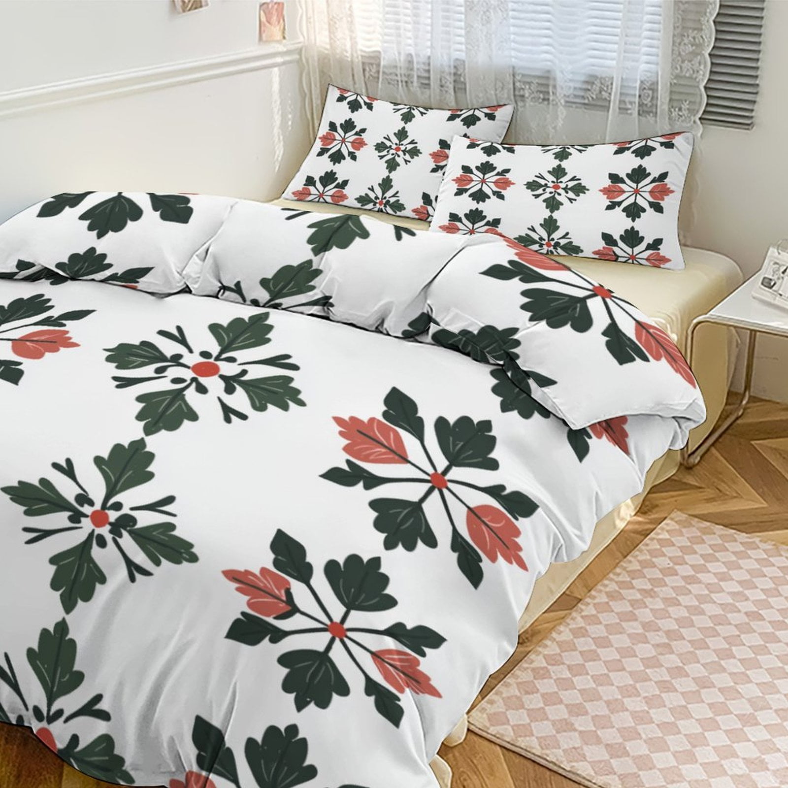 Bohemian Pattern Bedding Sets Twin Duvet Cover 3 Piece Cute Bed Set for ...