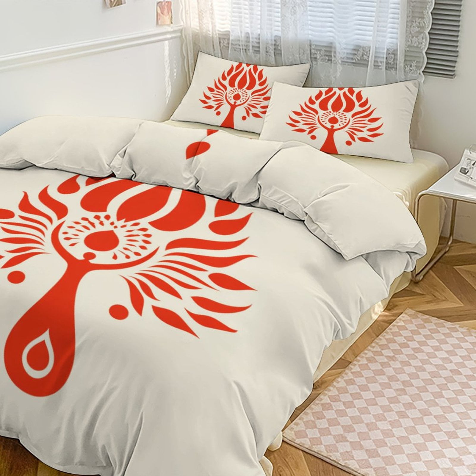 Bohemian Pattern Bedding Sets Twin Duvet Cover 3 Piece Cute Bed Set for ...