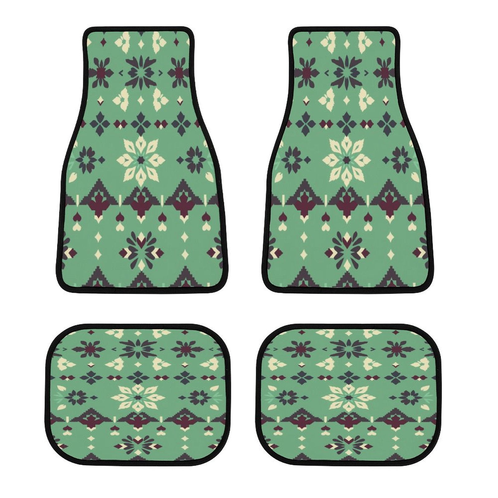 Bohemian Pattern Car Floormat Heavy Duty Front Rear Floor Mats Carpet ...