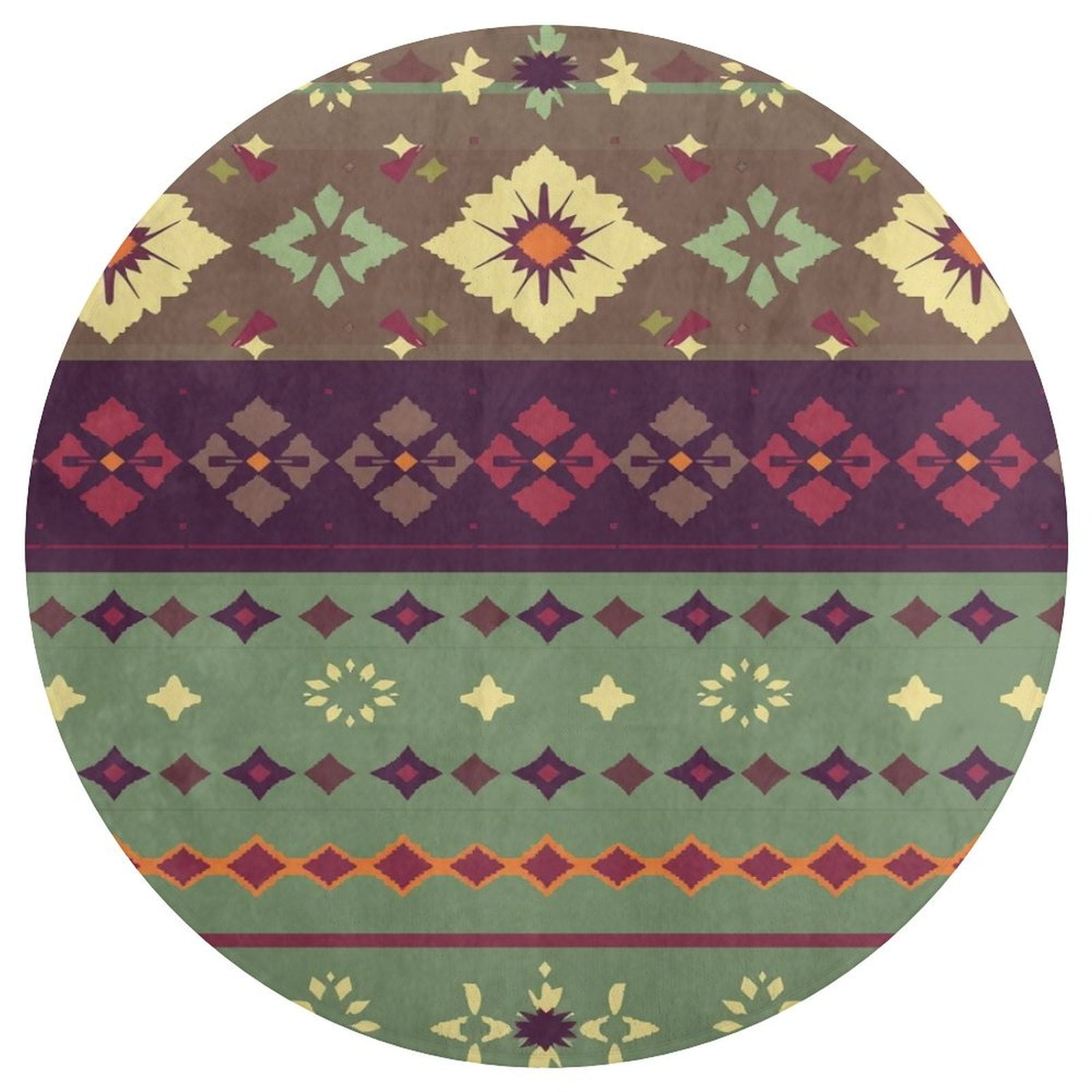Bohemian Pattern Circular Carpet Floor Mat Living Room Sofa Room Bed ...