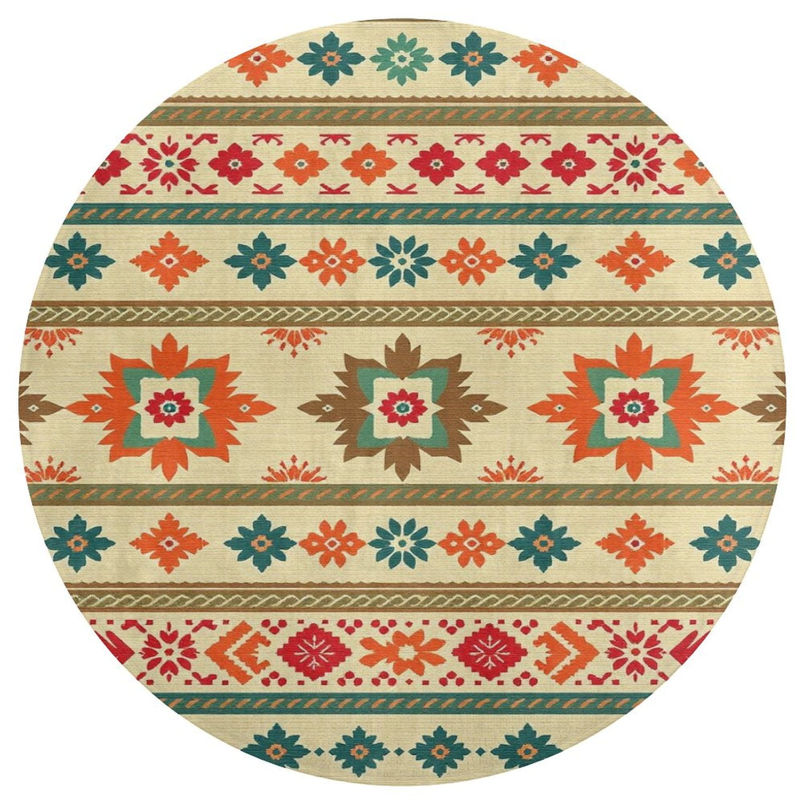Bohemian Pattern Circular Carpet Floor Mat Living Room Sofa Room Bed ...