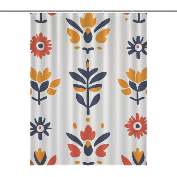 Bohemian Pattern Cloth Fabric Bathroom Decor Set with Hooks - Walmart.com