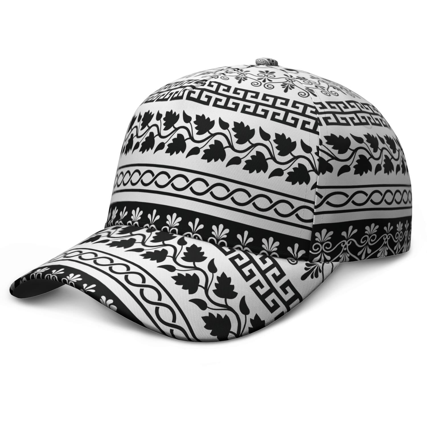 Bohemian Pattern Dad Hat – Abstract Sketch Style Ink Baseball Cap with ...