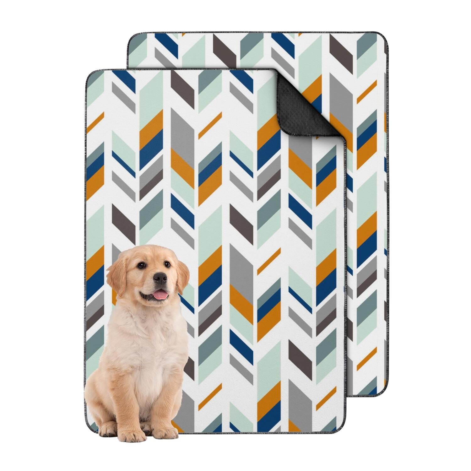 Bohemian Pattern Dog Training Mat Washable, 24x36 Inch Reusable Pet Pad ...