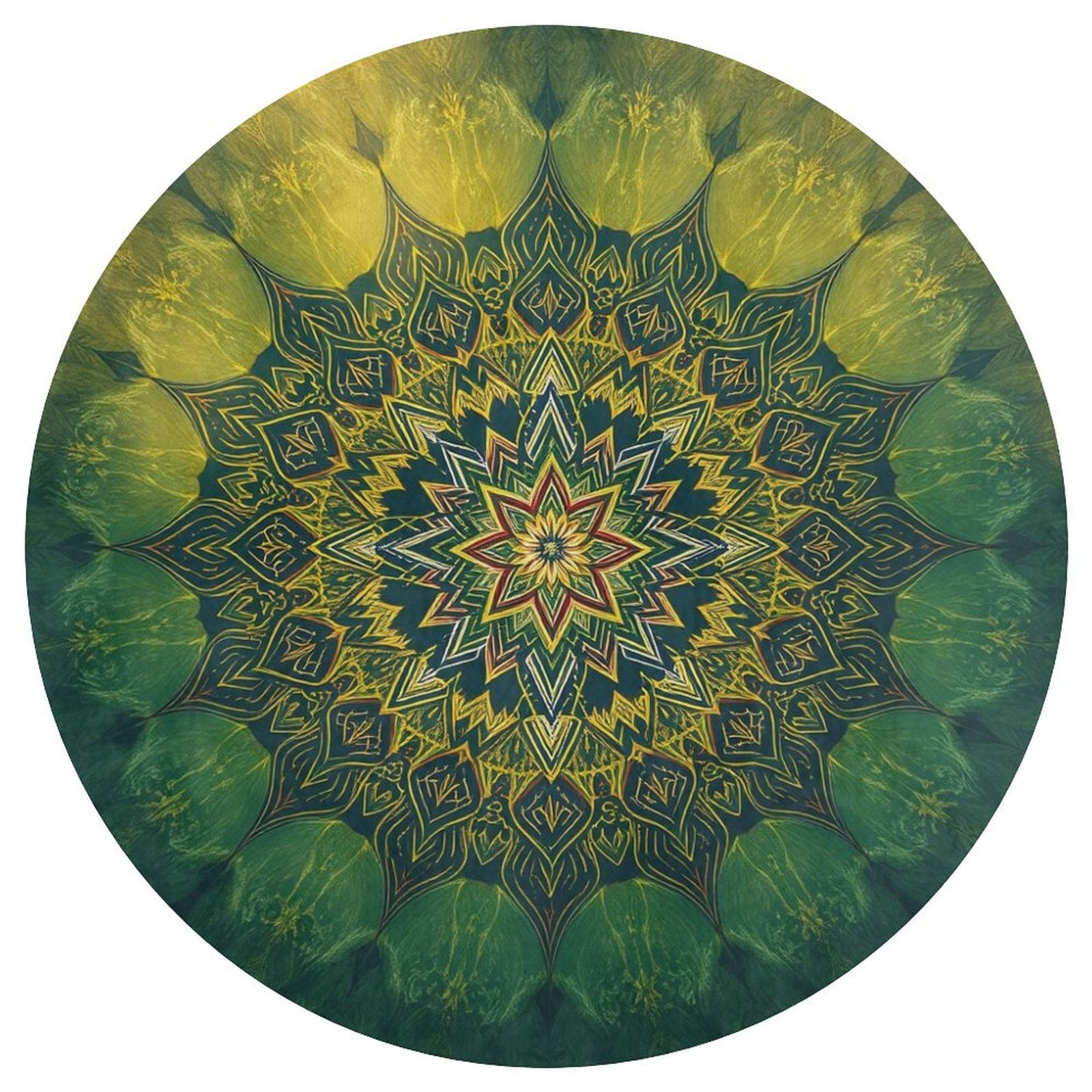 Bohemian Pattern Round Area Rug Floor Carpets Washable Indoor Floor ...