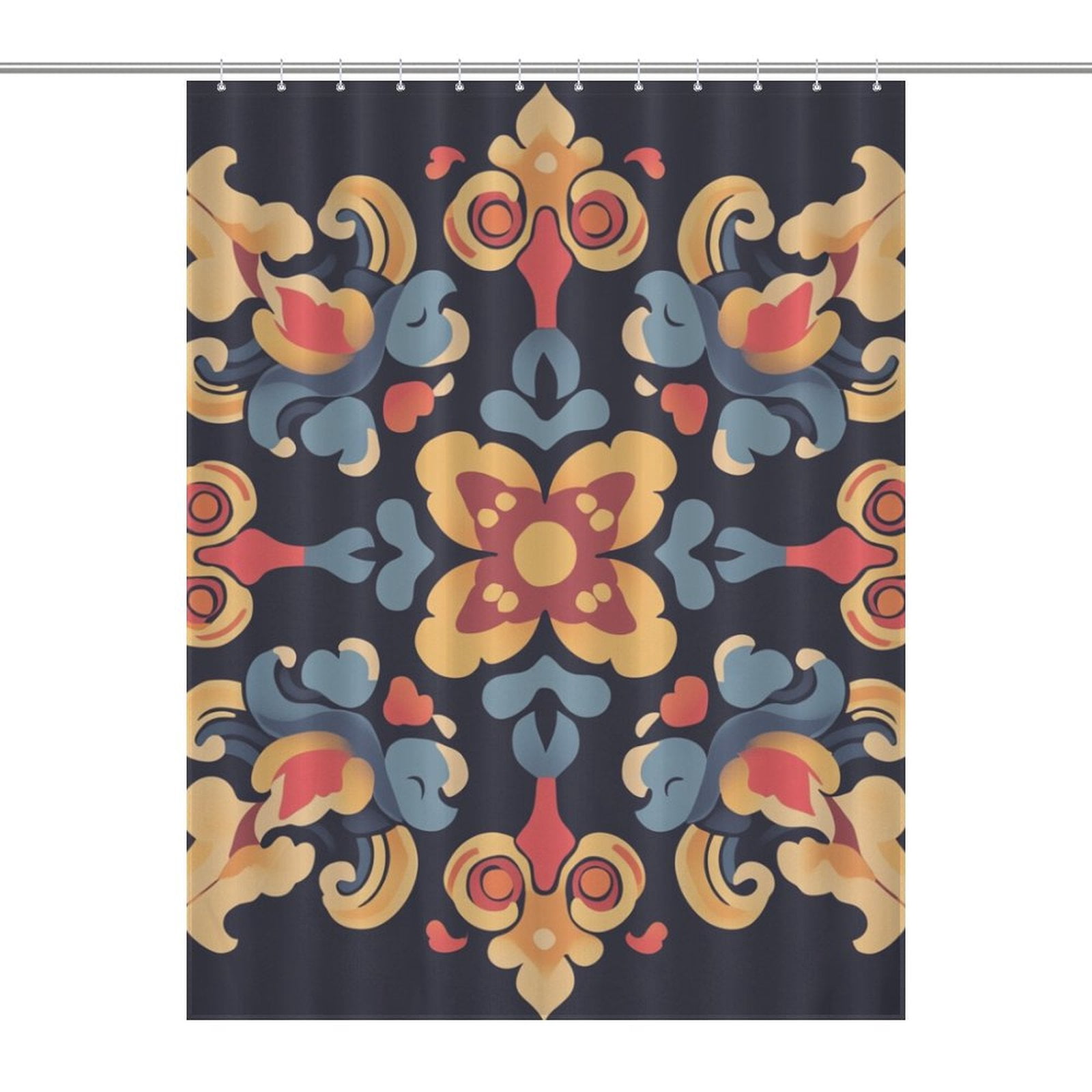 Bohemian Pattern Shower Curtain for Bathroom Bath Curtain Polyester ...