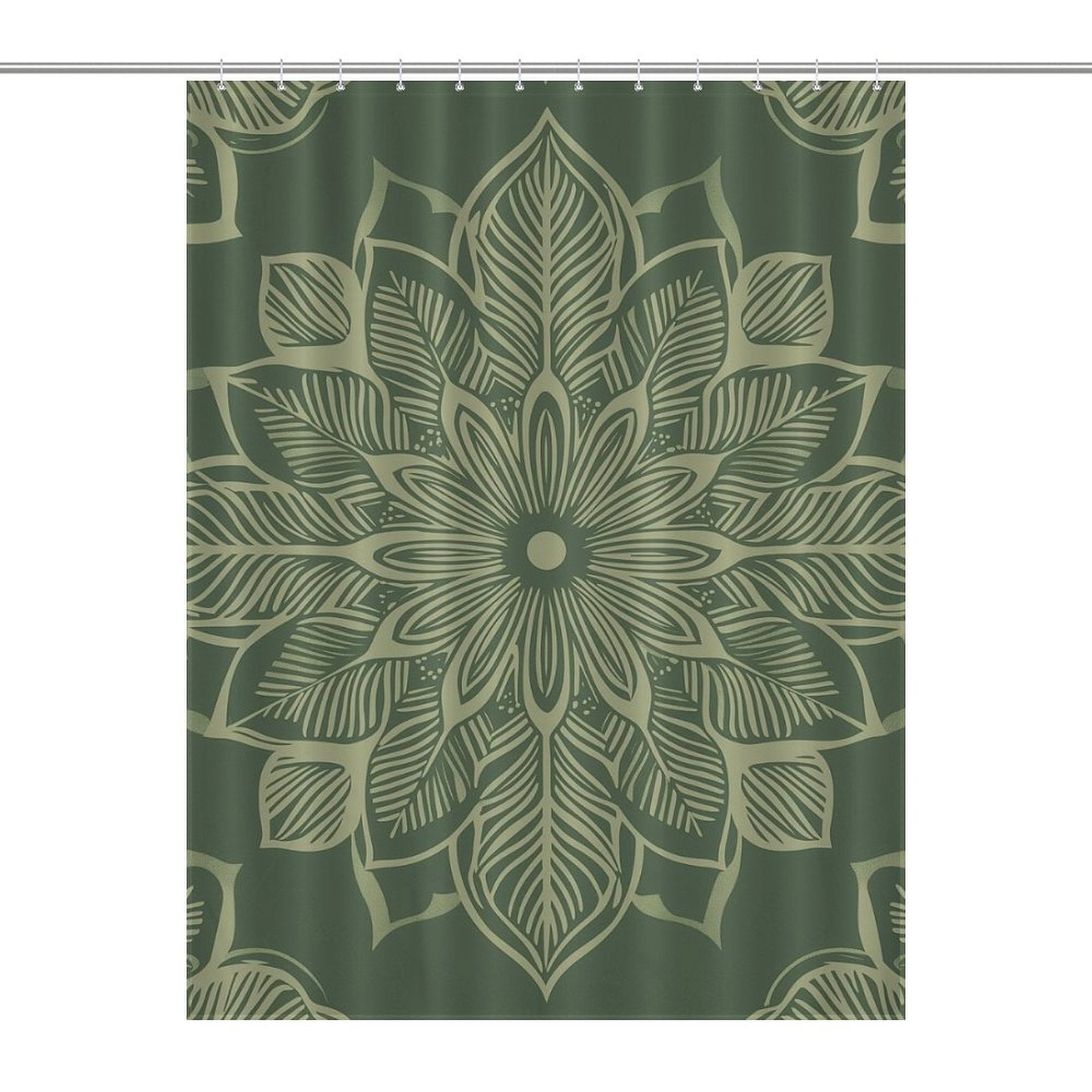 Bohemian Pattern Shower Curtains - Bath Shower Curtain Set with 12 ...