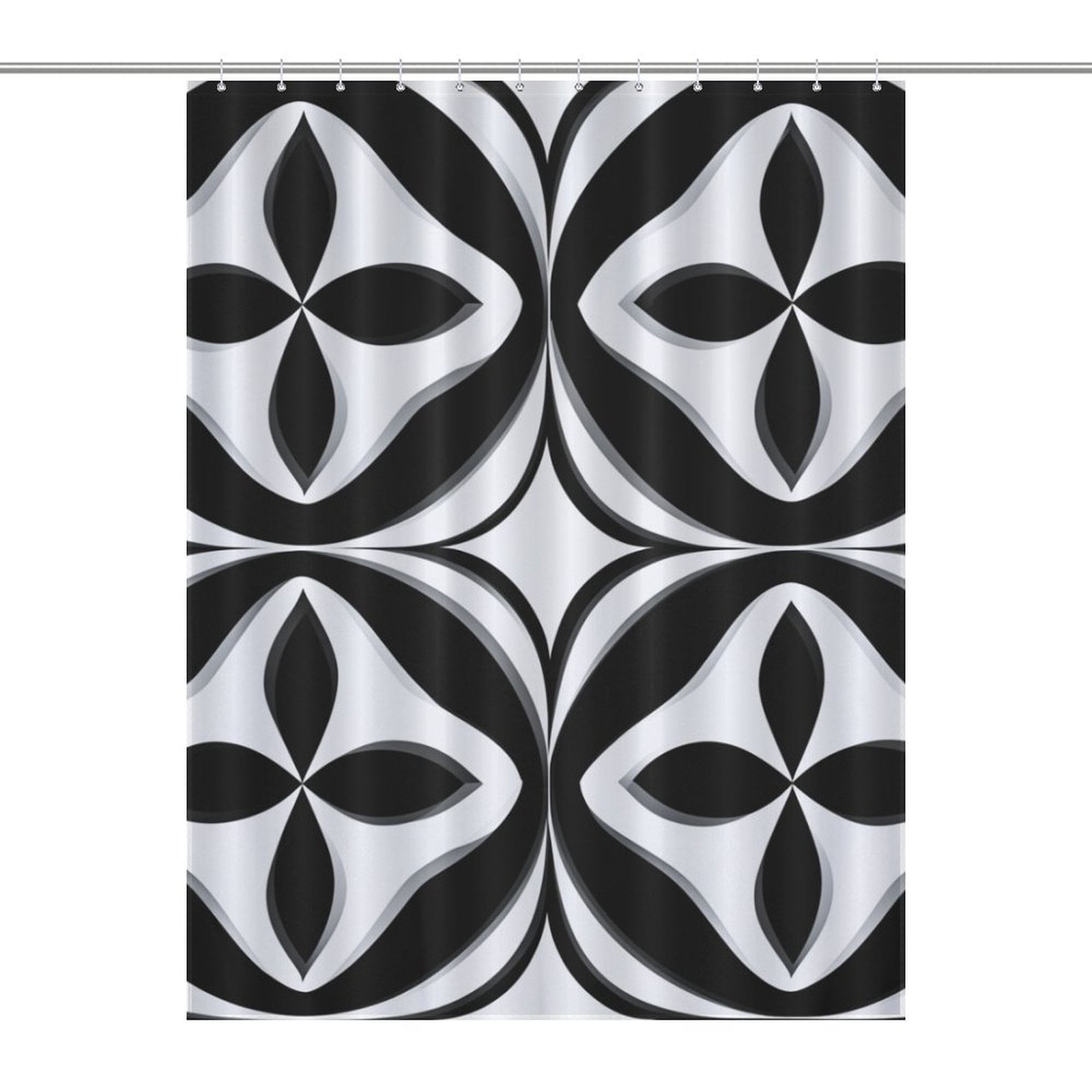 Bohemian Pattern Shower Curtains - Bath Shower Curtain Set with 12 ...