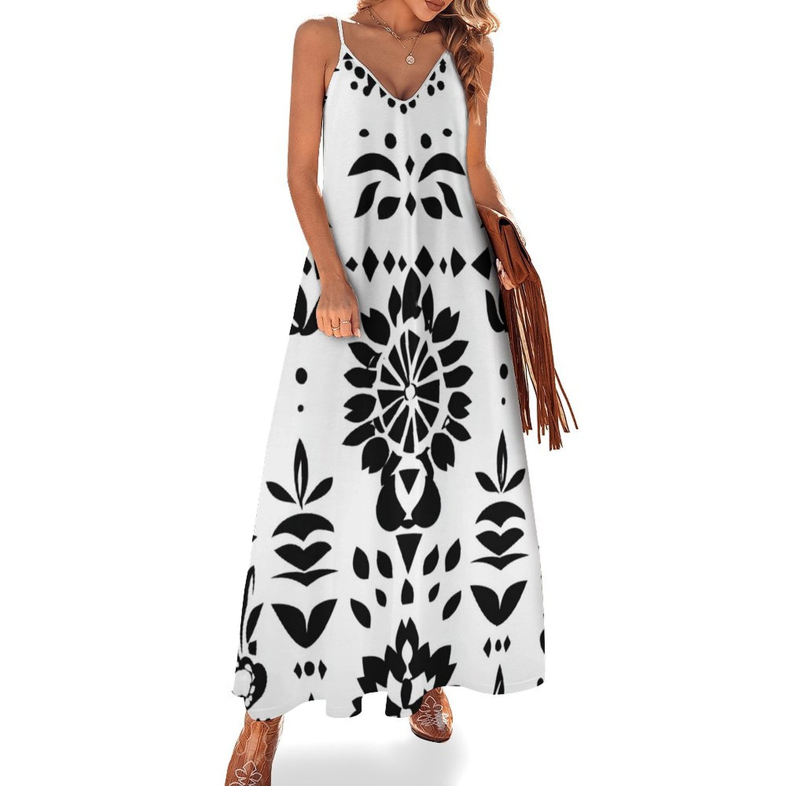 Bohemian Pattern Womens Summer Dresses Casual Sleeveless Tshirt ...
