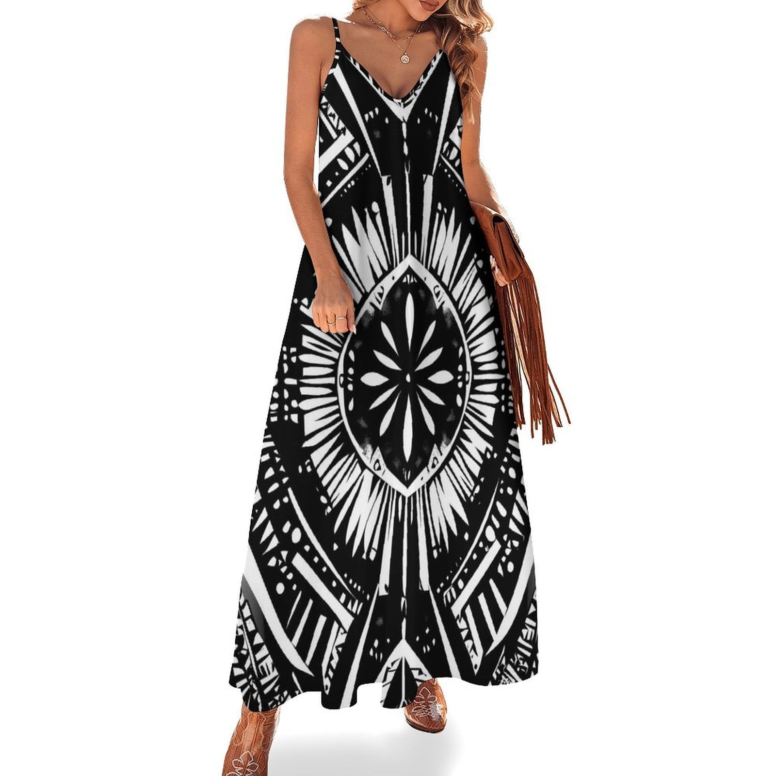 Bohemian Pattern Womens Summer Dresses Casual Sleeveless Tshirt ...