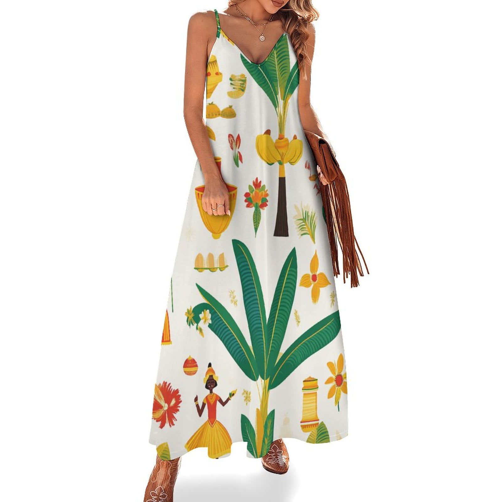 Bohemian Pattern Womens Summer Dresses Casual Sleeveless Tshirt ...