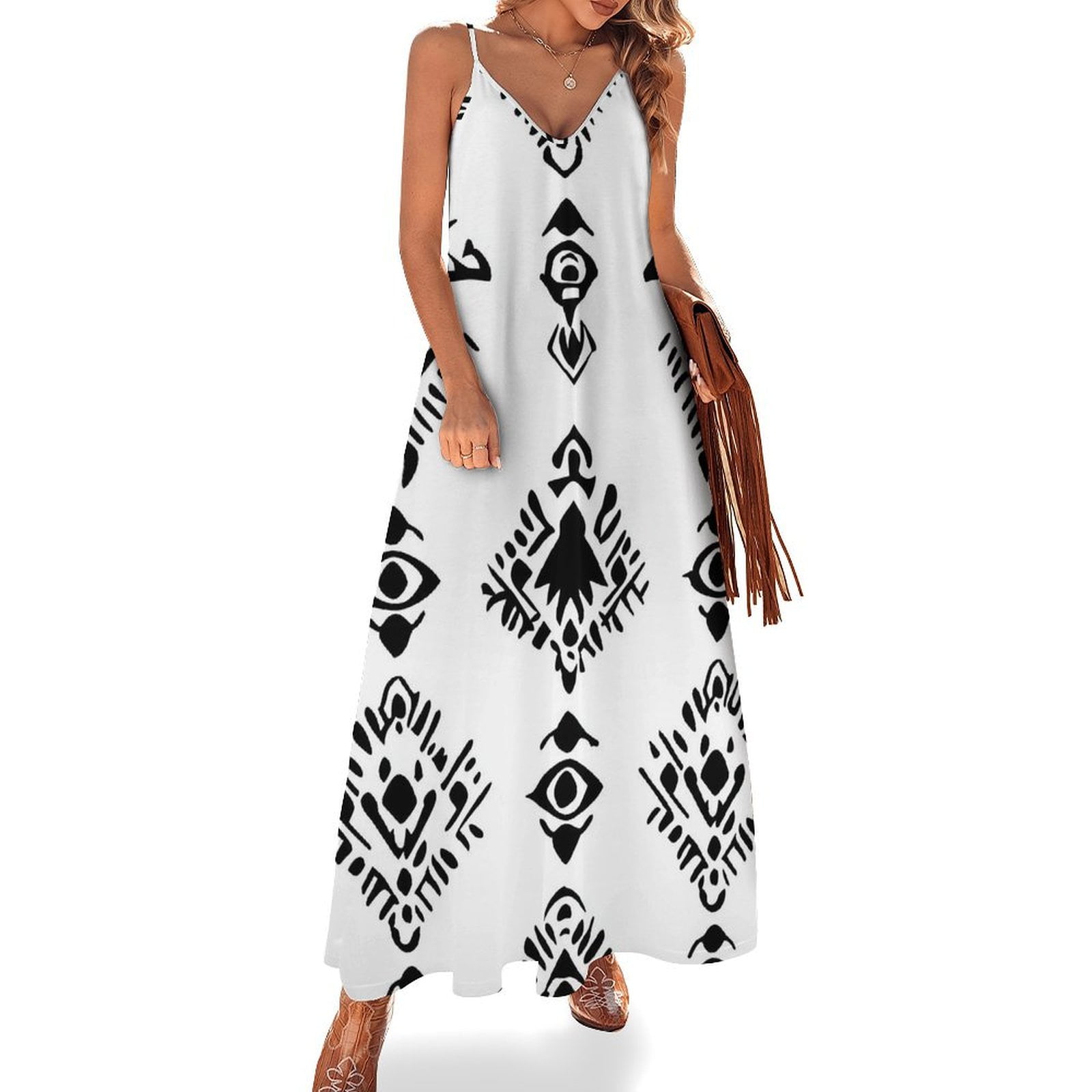 Bohemian Pattern Womens Summer Dresses Casual Sleeveless Tshirt ...