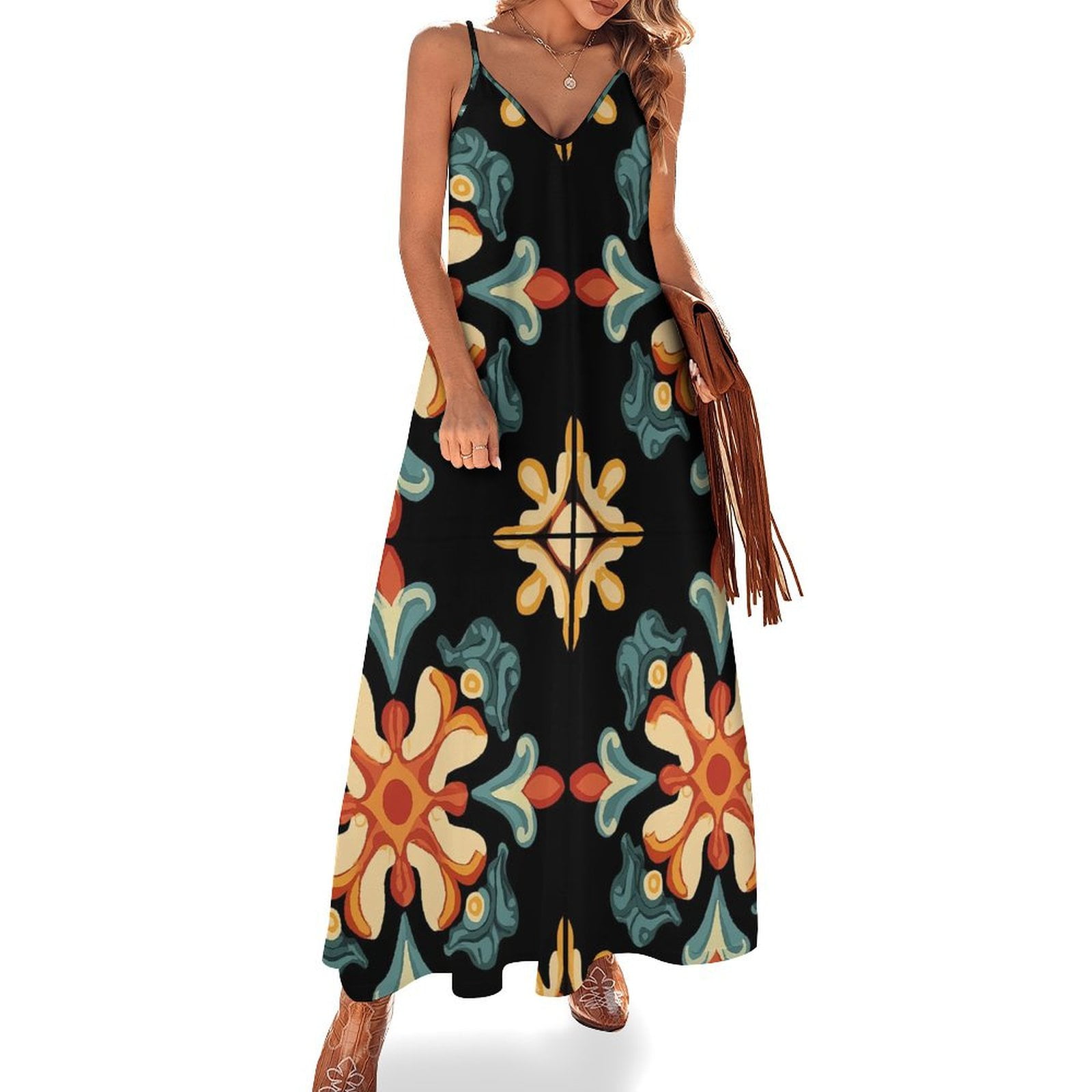 Bohemian Pattern Womens Summer Dresses Casual Sleeveless Tshirt ...