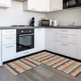 Bohemian Patterns 2 Pieces Non-Slip Kitchen Mat Set, Orange Seamless ...