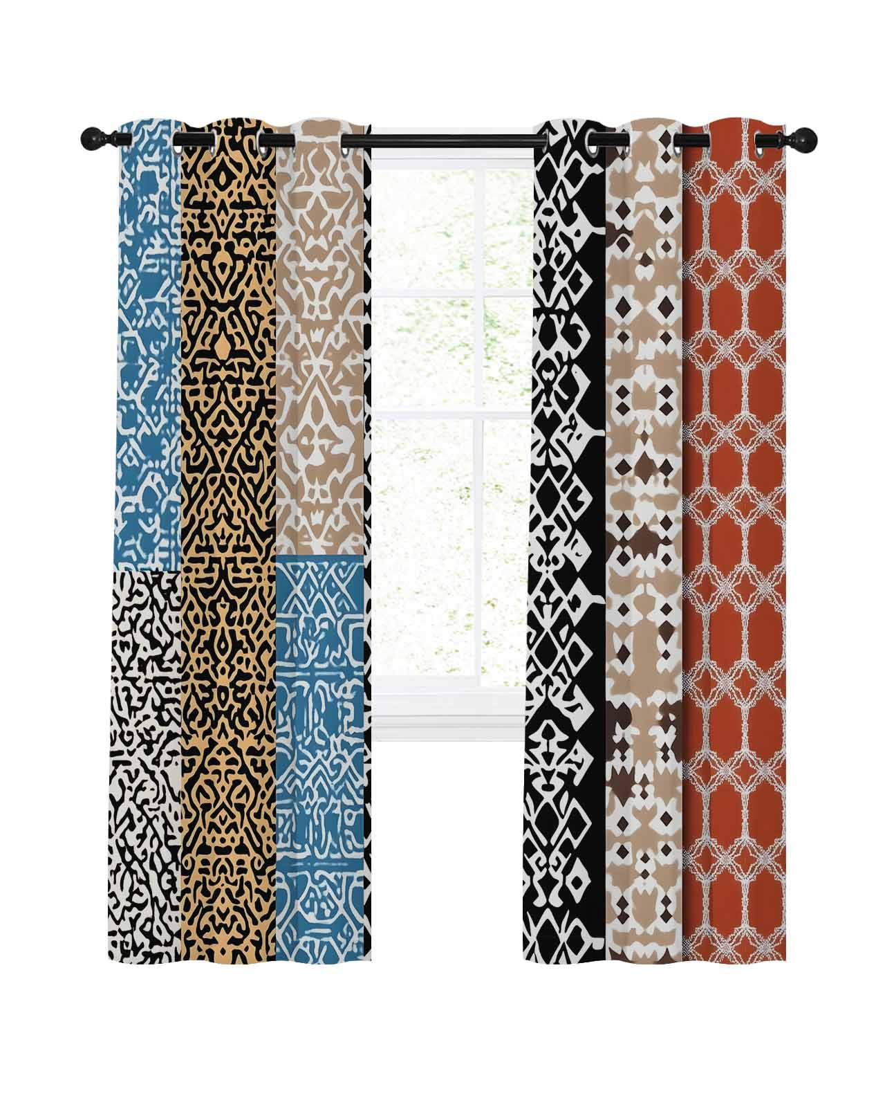 Bohemian Patterns Blackout Curtains for Bedroom Living Room, Colored ...