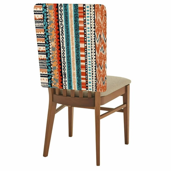 Bohemian Patterns Chair Back Covers Set of 6, Retro Seamless Stitching ...