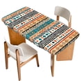 Bohemian Patterns Fitted Rectangle Tablecloth 32" x 72" Coloed Seamless ...