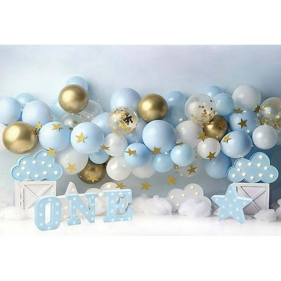 Bohemian Pink Balloons Boys Girls Birthday Party Cake Smash Portrait r ...