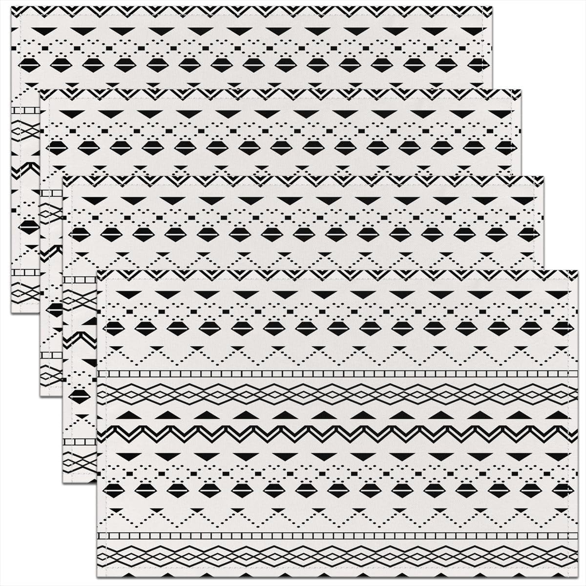 Bohemian Placemats Set of 4 12"x18" Boho Arrow Placemats for Dining ...