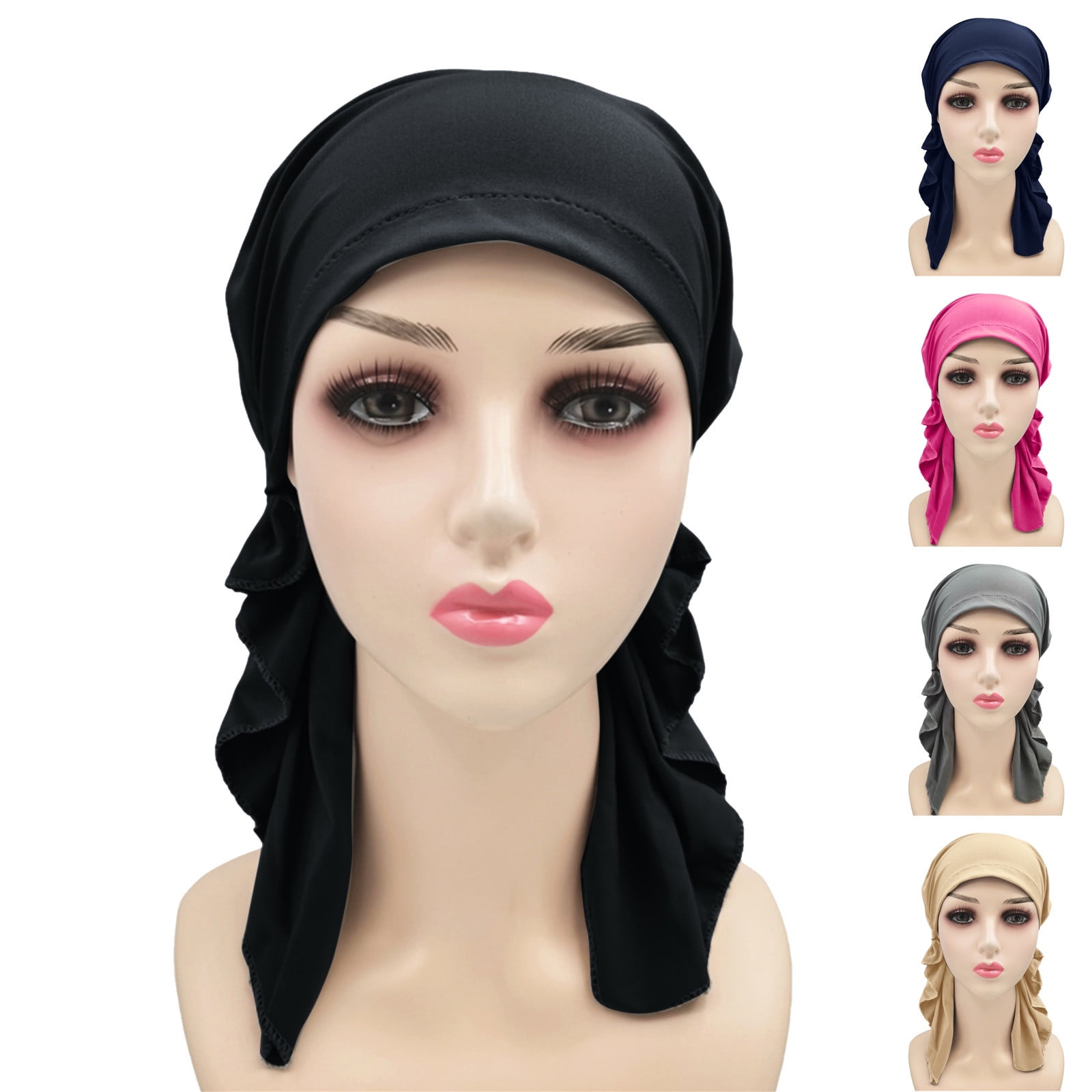 Bohemian Pre Tied Turban Headwrap Braided Design Head Cover Accessory ...
