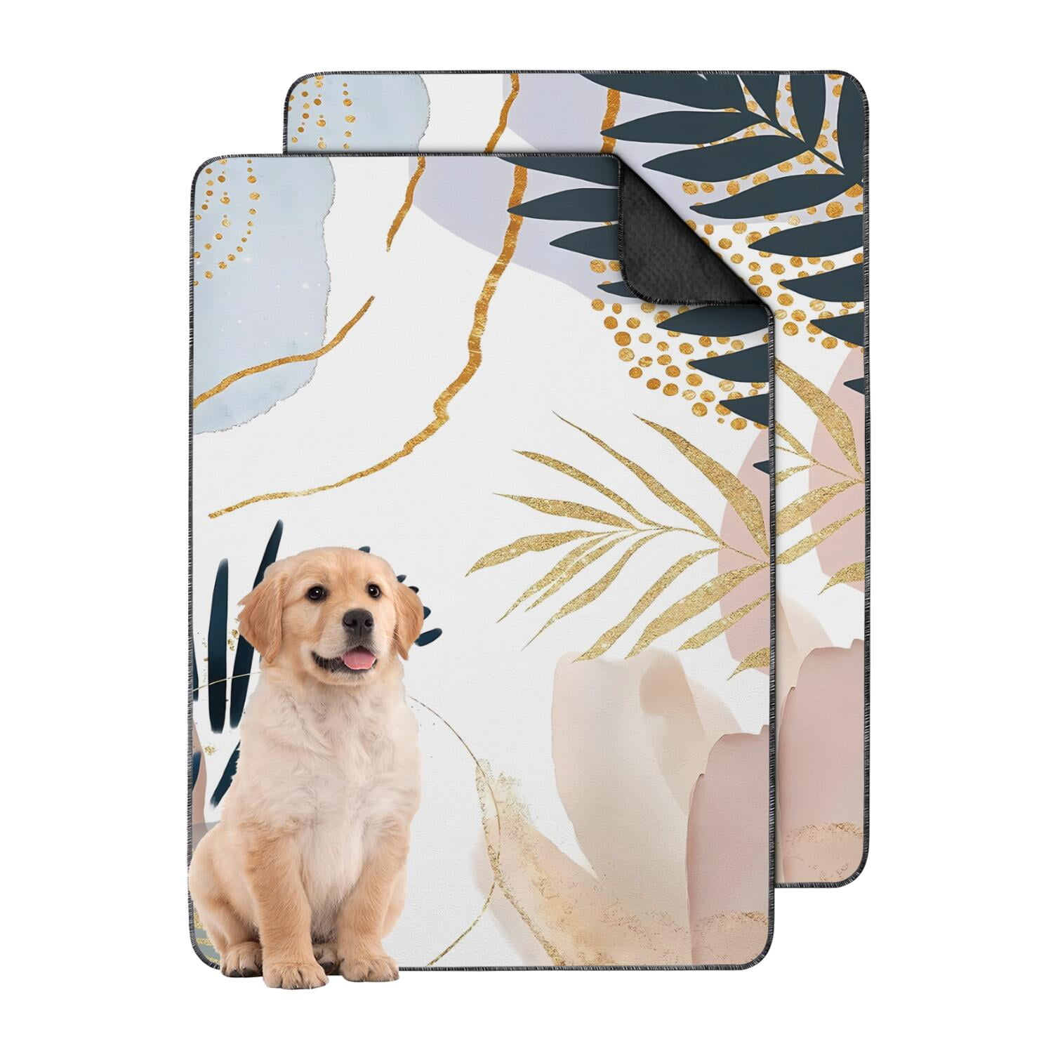Bohemian Print Pattern Washable Dog Pee Pads, 24x36 Reusable Potty Pads ...