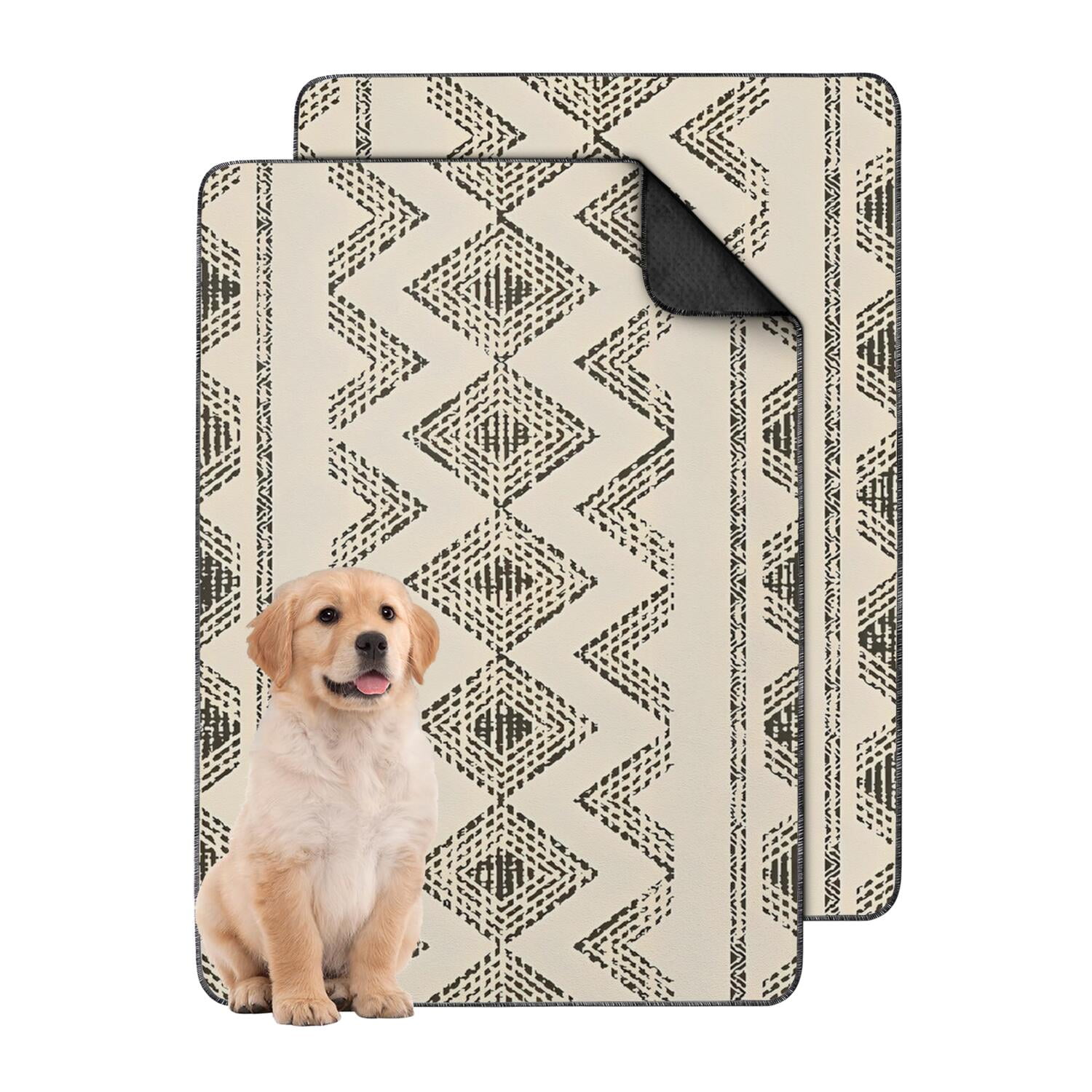 Bohemian Print Pet Potty Pad Washable, 24x36 Inch Reusable House ...