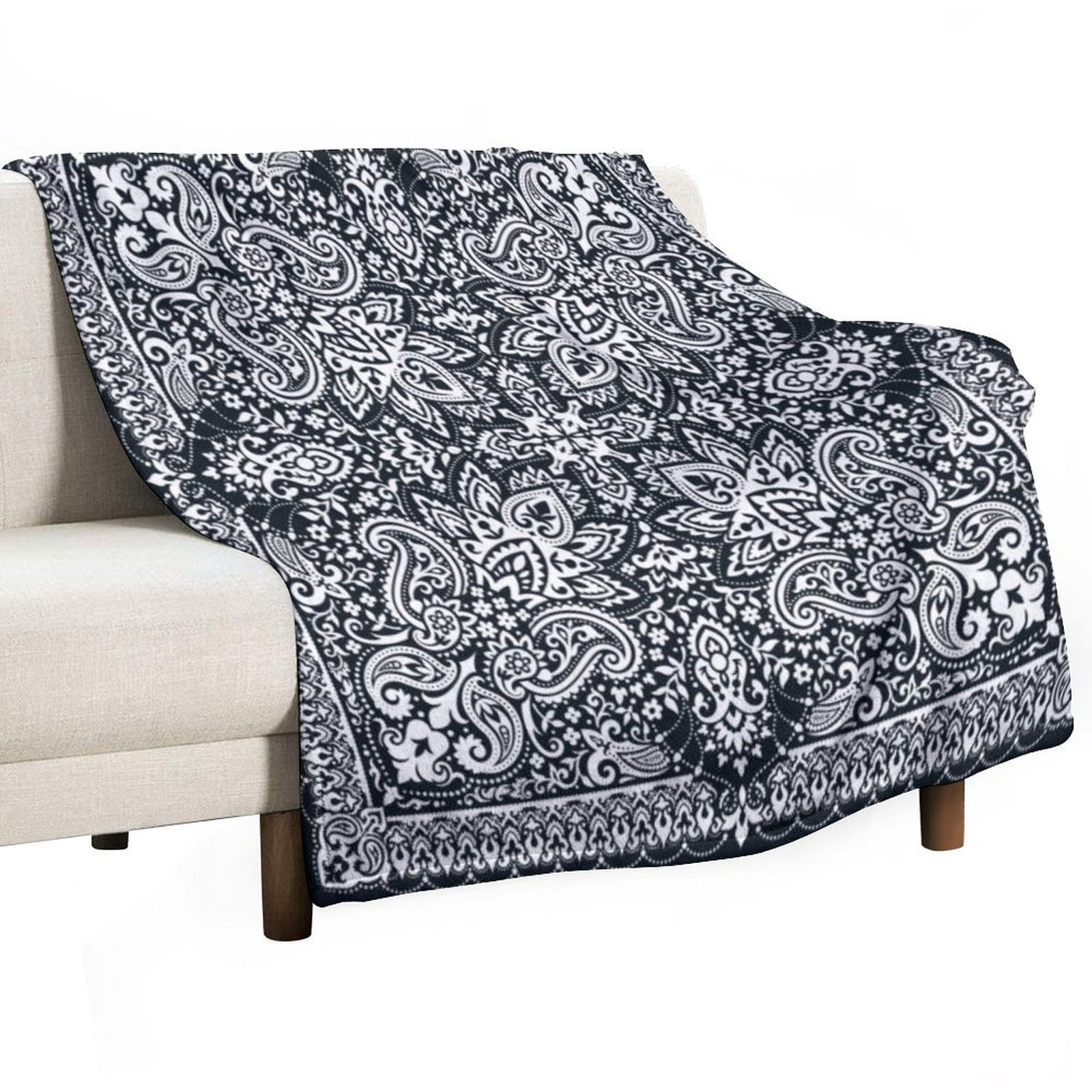 Bohemian Print Throws Blankets for Sofa Bed Winter Plush Warm Blanket ...
