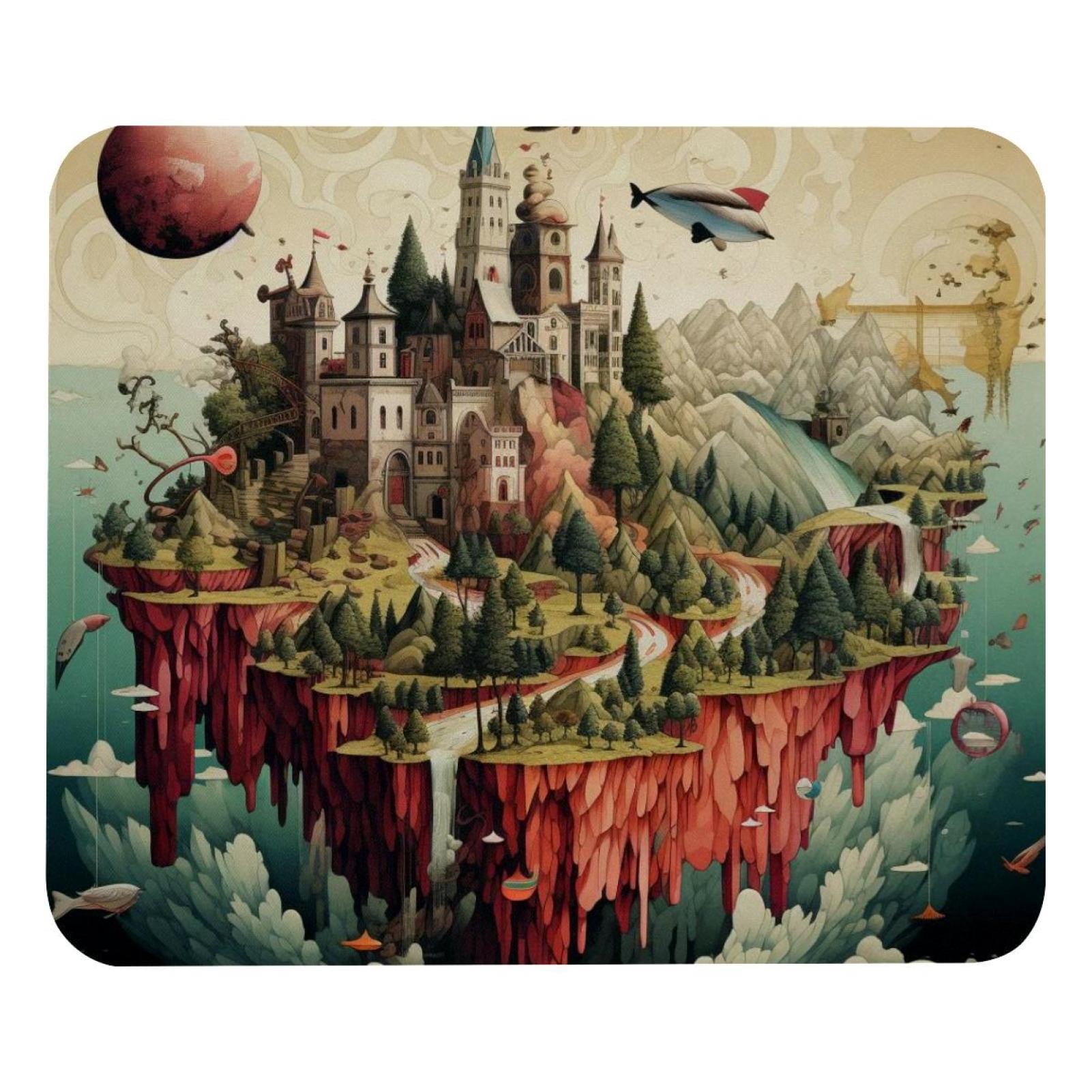 Bohemian Printed Square Gaming Mouse Pad, Non-Slip Rubber Bottom Mouse ...