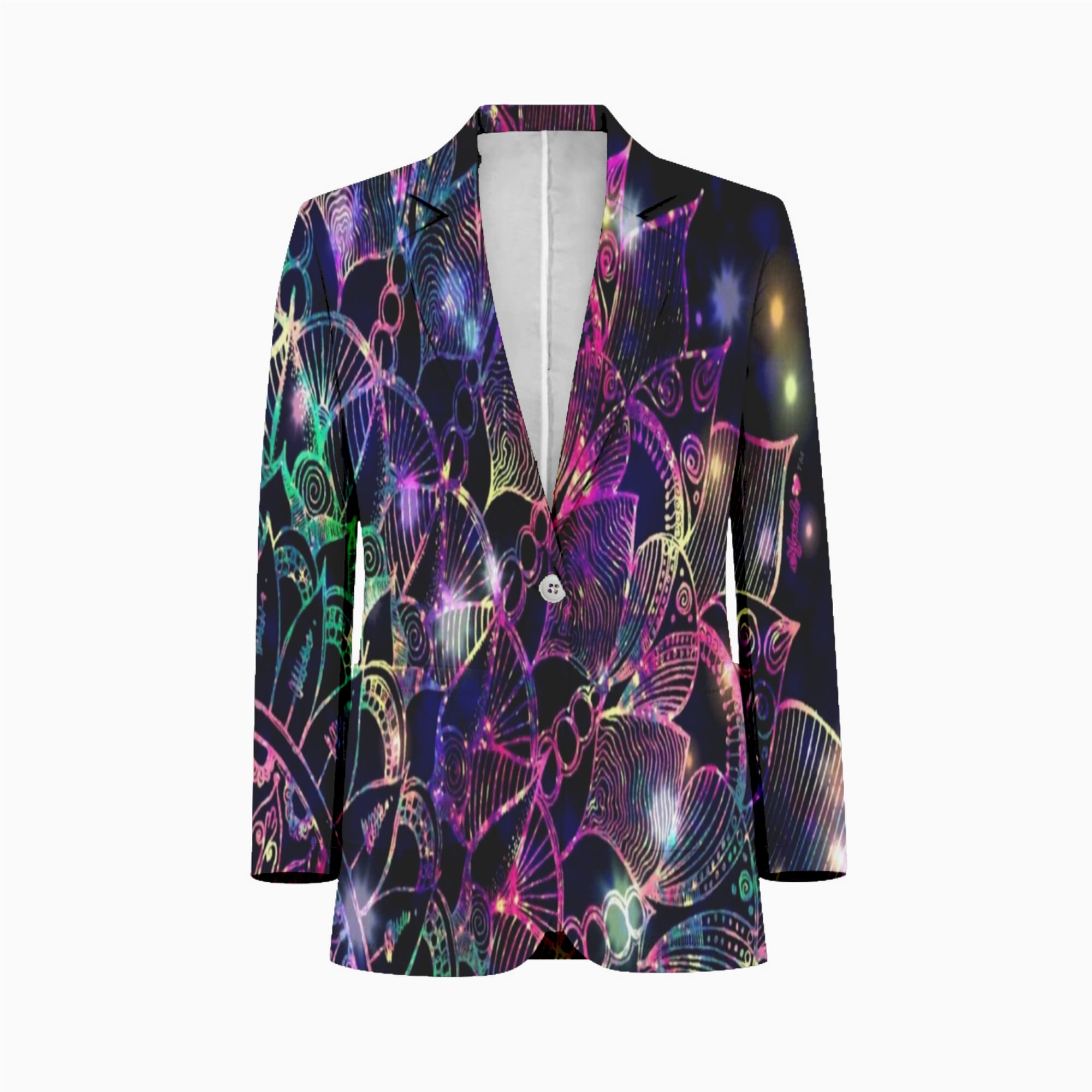 Bohemian Psychedelic Peacock Mandala Mens Suits Shawl Collar Slim Fit ...