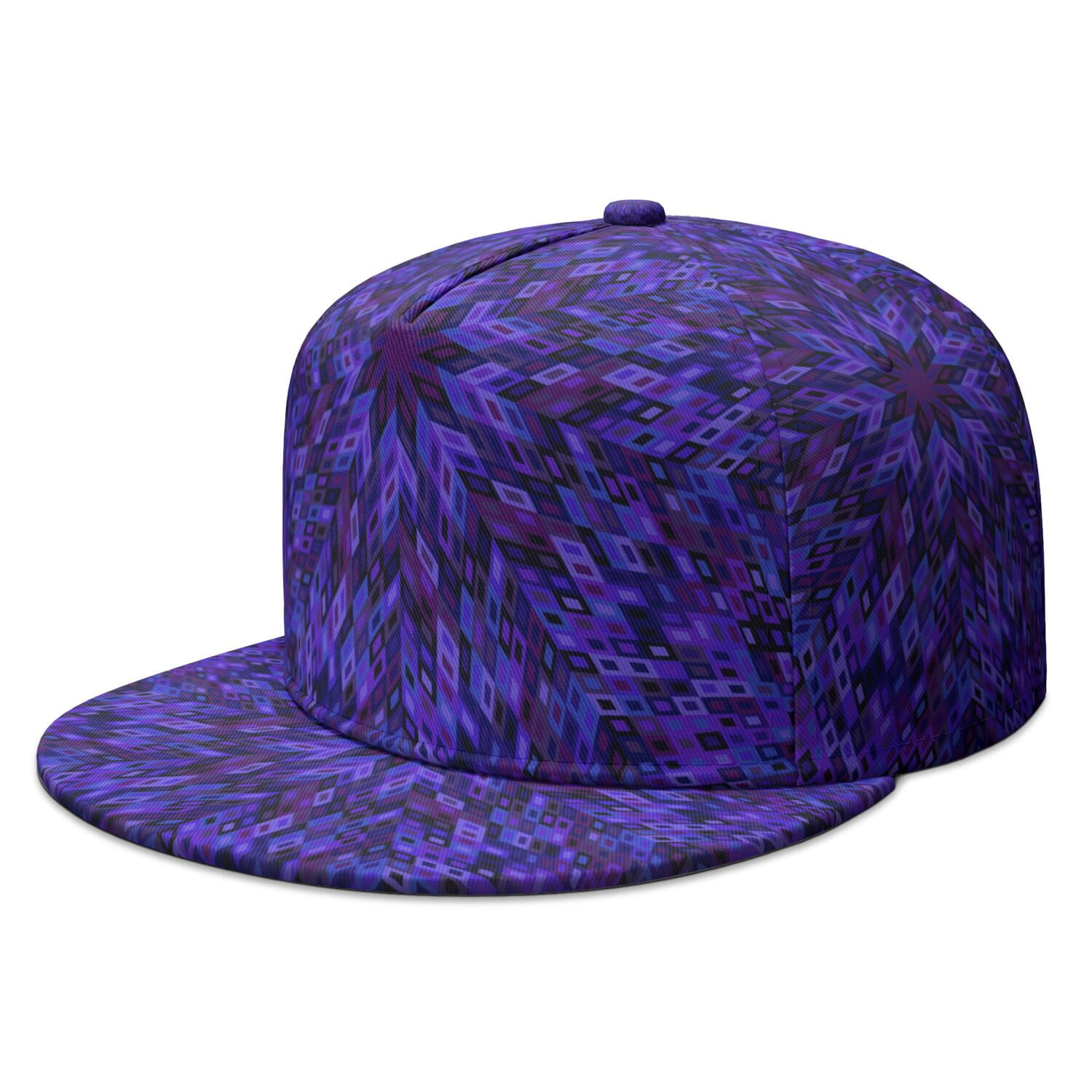 Bohemian Psychedelic Snapback Hat, Adjustable Baseball Cap with Trippy ...