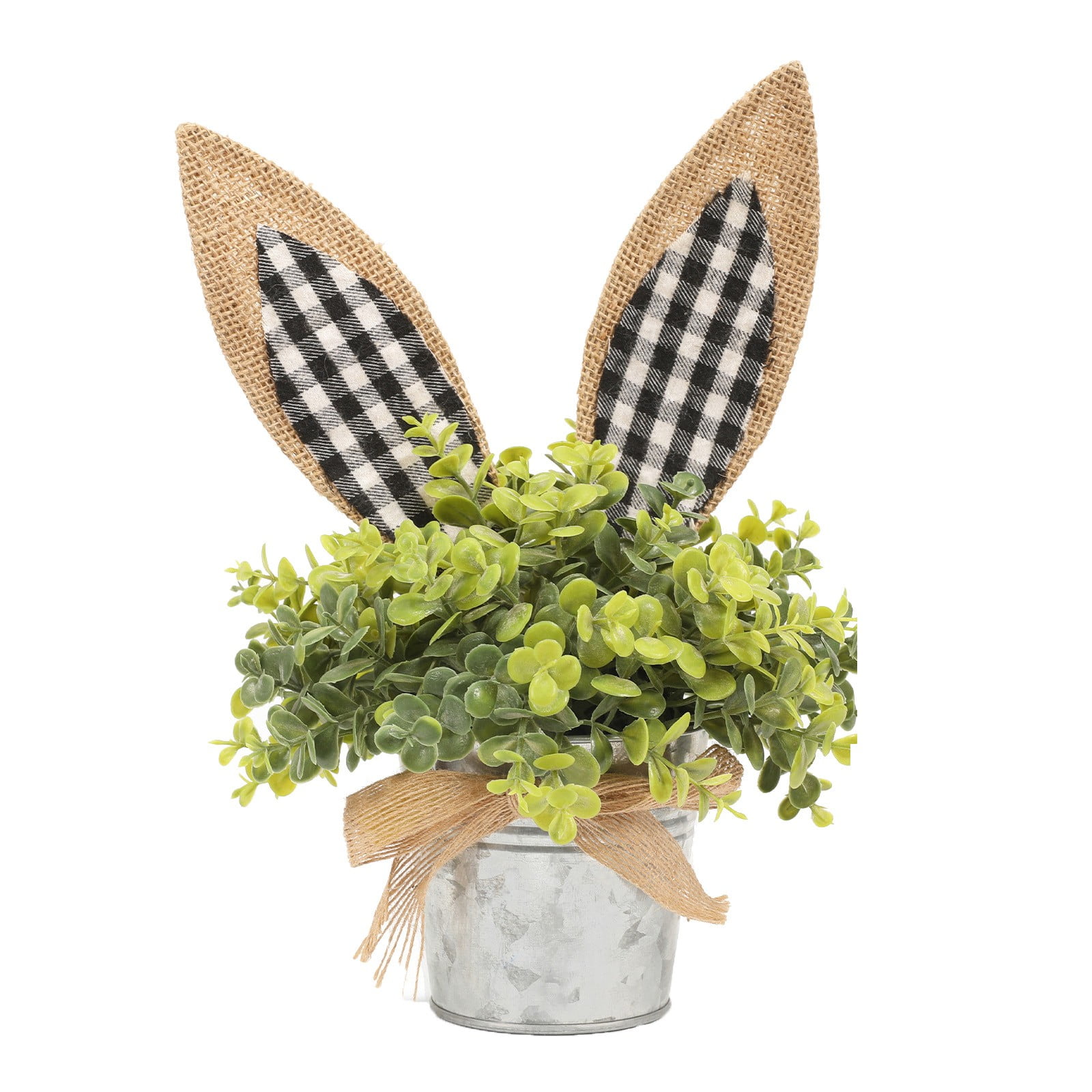 Bohemian Rabbit Ear Handwoven Basket â Natural Rattan Easter Decor with ...