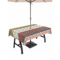 Bohemian Rectangle Outdoor Tablecloth with Umbrella Hole Tribal ...