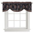 Bohemian Red Flower Tie Up Valance Curtains Boho Vintage Tribal ...