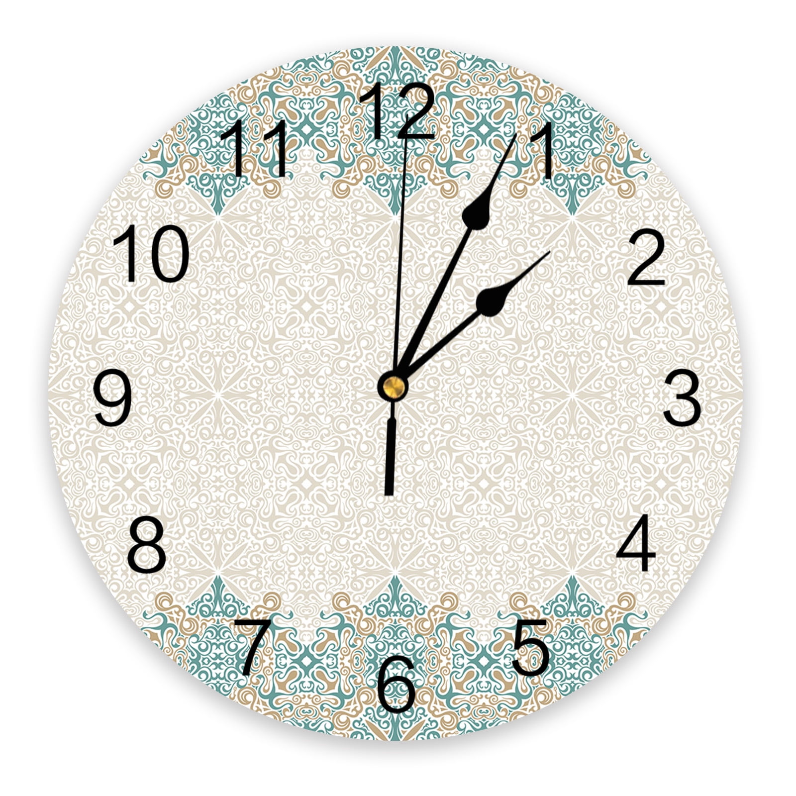 Bohemian Retro Ethnic Round Wall Clock Creative Home r Living Room ...