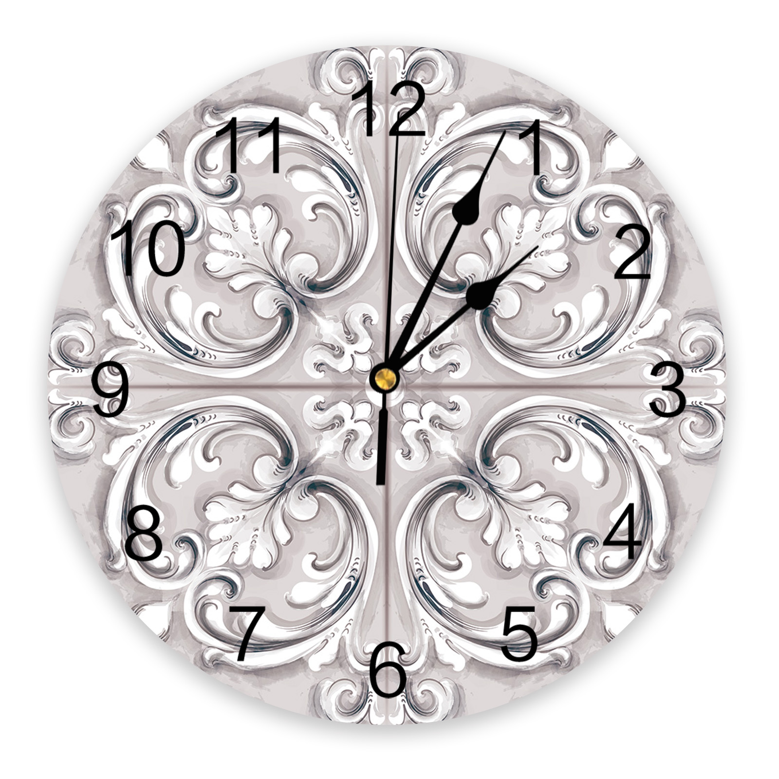 Bohemian Retro Ethnic Round Wall Clock Creative Home r Living Room ...