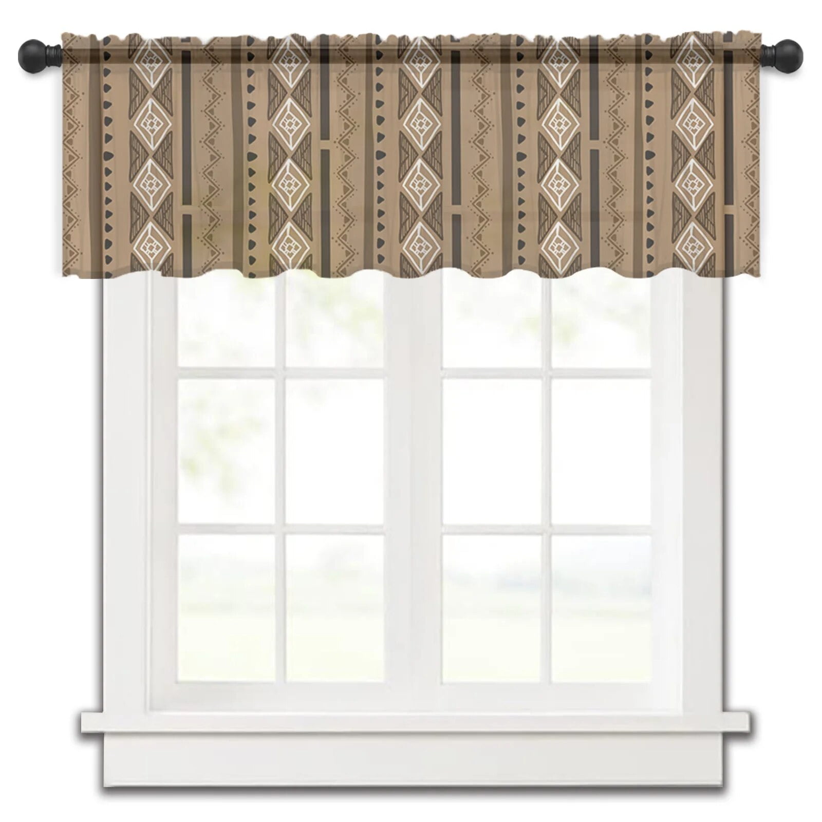 Bohemian Retro Medieval Short Tulle Curtain Bedroom Sheer Window ...