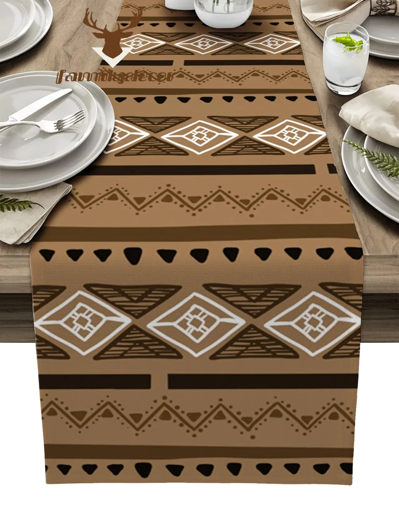 Bohemian Retro Medieval Table Runner Home Wedding Table Flag Mat Table ...